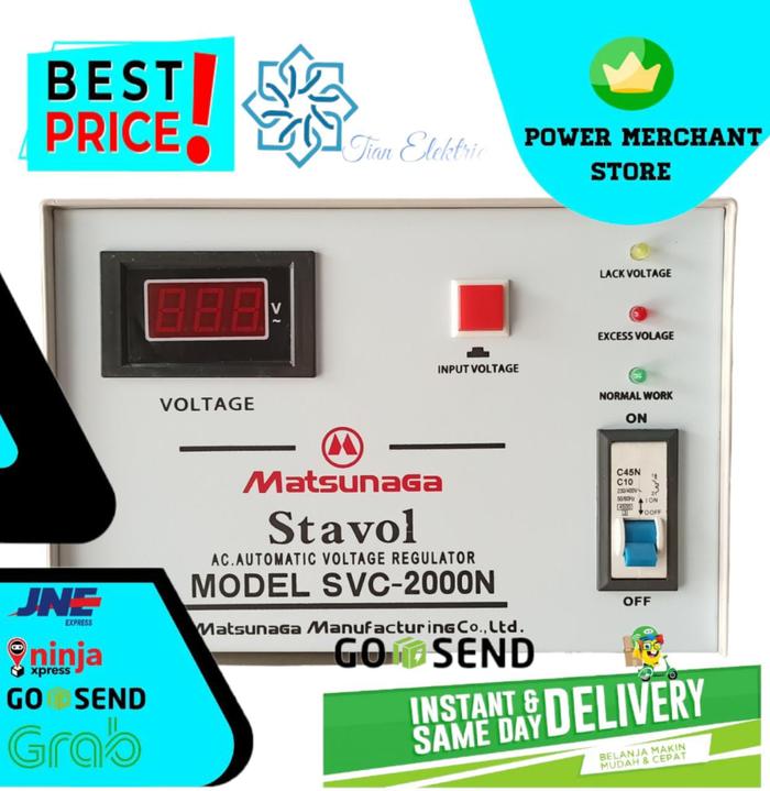 Jual MATSUNAGA SVC-2000N Stavol / Stabilizer 2000 Watt Digital ...