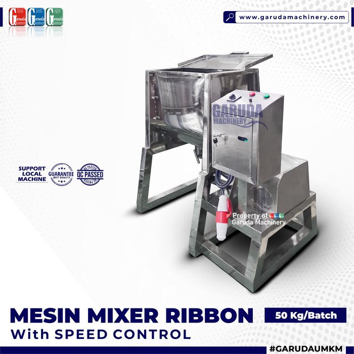 Jual MESIN MIXER RIBBON / MESIN PENGADUK POWDER 50 KG/PROSES WITH SPEED ...