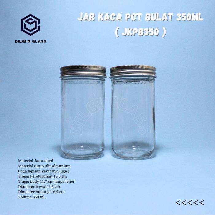 Jual JKPB350 jar botol beling 350ml / jar kaca / mason jar 350ml/madu ...