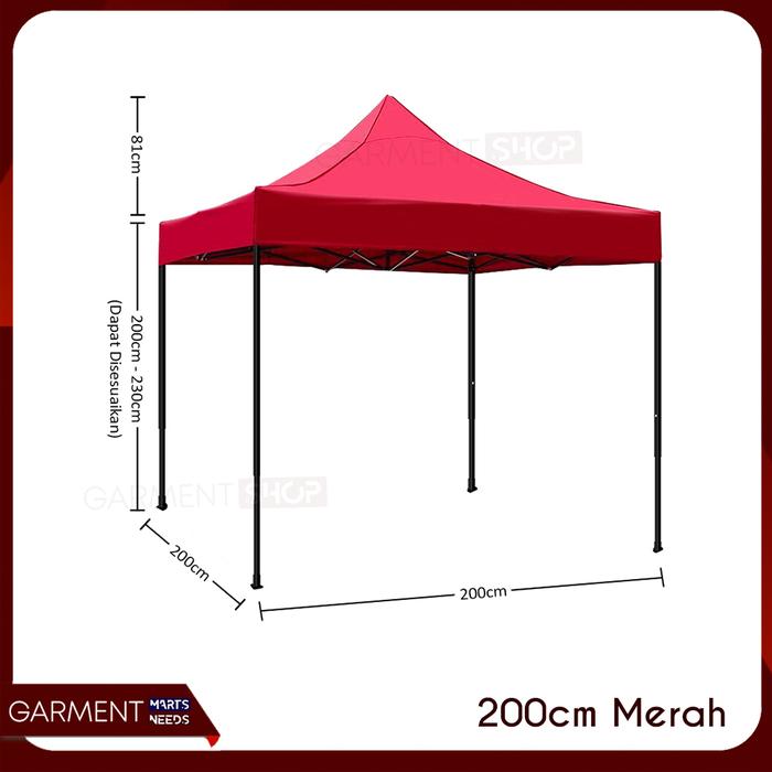 Promo [KHUSUS GOJEK] Tenda Jualan Lipat Atap Terpal 2x2 3x3 Stand ...