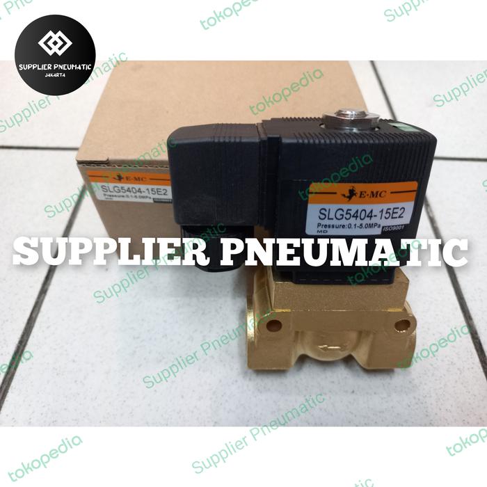 Jual EMC 2Way Solenoid Valve High Pressure 50BAR SLG5404-15 AC220V 1/2 ...
