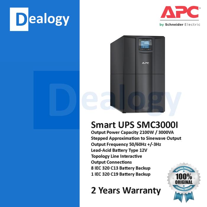 Jual UPS APC SMART UPS 3000VA 2100W SMC3000I - Kota Surabaya - Dealogy Online Indonesia | Tokopedia