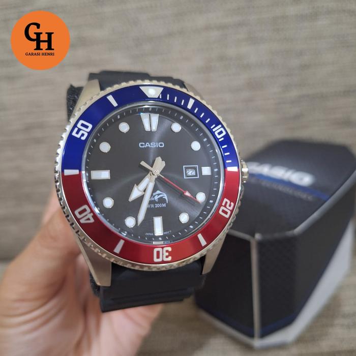 Jual Casio Diver Marlin Duro series MDV106 MDV-106 B-1A2VCF Pepsi Blue ...