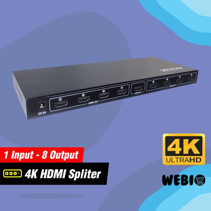 Promo HDMI Splitter 8 Port Full HD 3D 4K UHD HDMI Spliter 1 In 8 Out ...