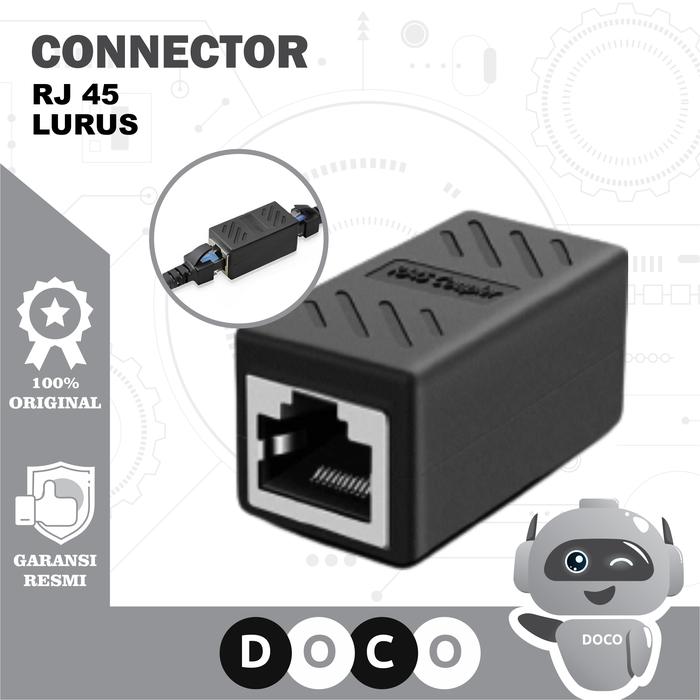 Jual Connector RJ45 LAN Barrel UTP Konektor Sambungan Kabel Adapter RJ ...