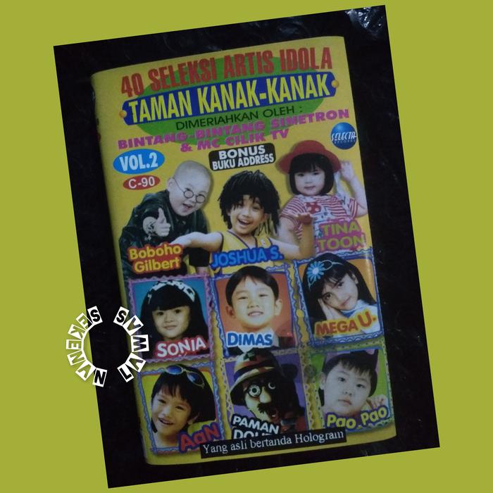 Jual Kaset Anak 40 Seleksi Artis Idola (Mulus) /Joshua, Mega Utami dll ...