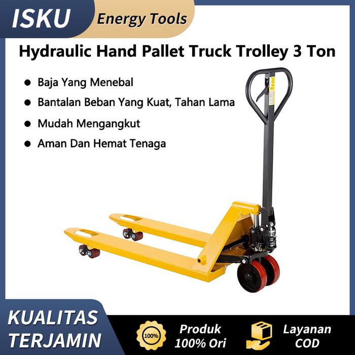 Promo Isku Hydraulic Hand Pallet Truck Trolley 3 Ton / 3000 Kg ...