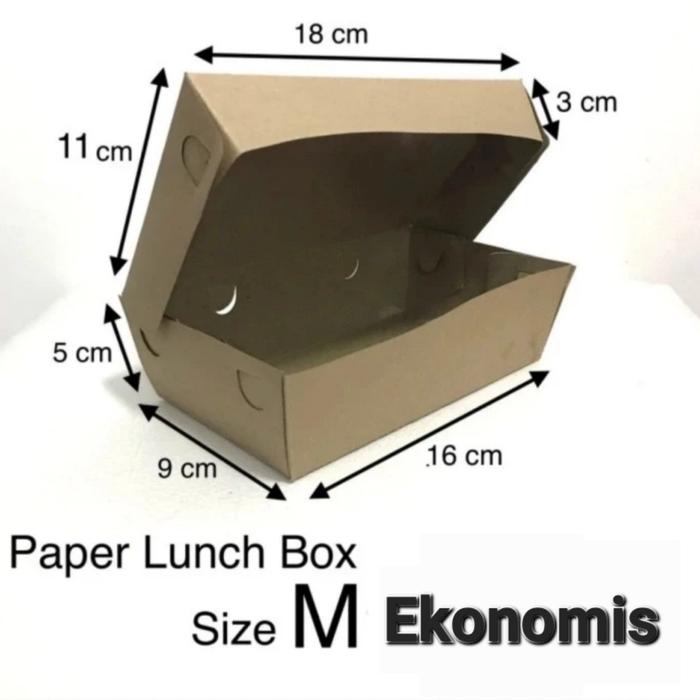 Jual Paper Lunch Box Size M Ekonomis - Kota Surabaya - DE MO NI | Tokopedia