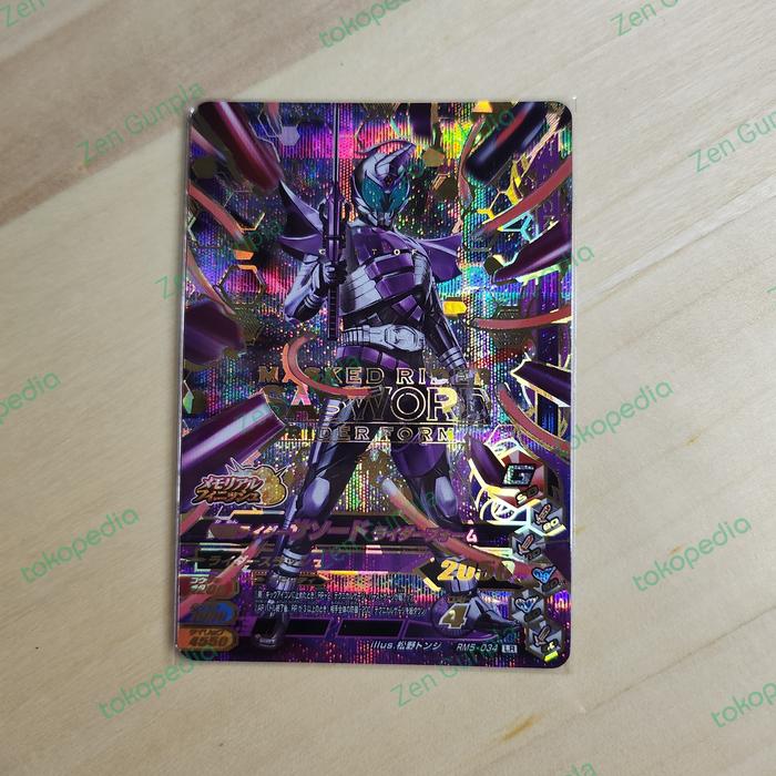 Jual Kamen Rider Sasword Rider Form [RM5-034] LR Ganbarizing Card - Kota Malang - Zen Gunpla ...