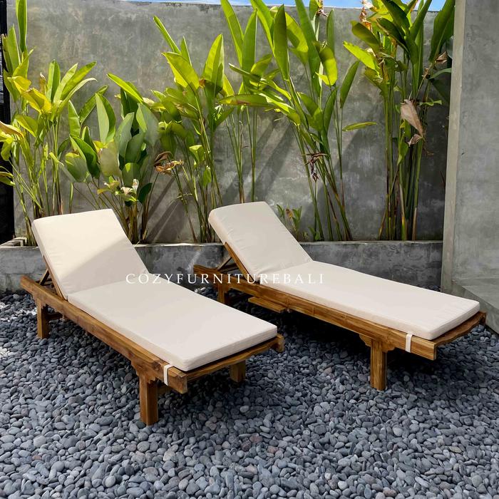 Jual SUNBED KAYU KASUR KURSI KOLAM - WOOD POOL SUN LOUNGER - POOL CHAIR ...