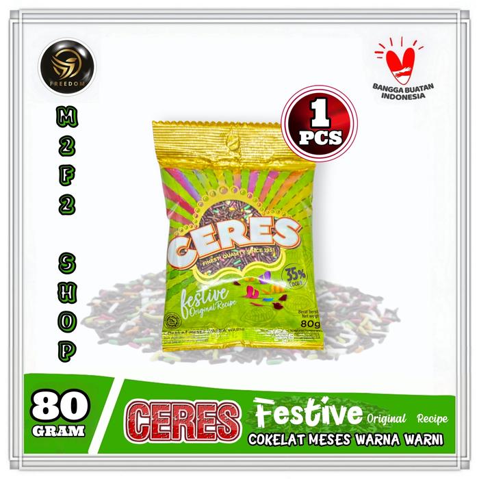 Jual Hageslag CERES Festive Cokelat Meses Warna Warni 90 gr (Harga ...