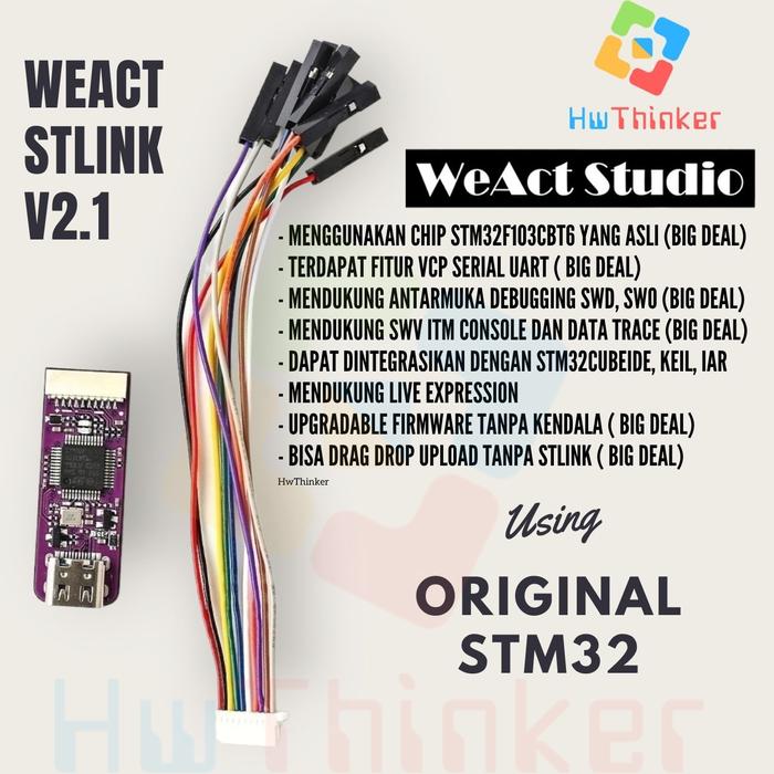 Jual WeAct ST-Link STLink V2.1 Debugger Programmer Modul USB UART for ... Jual WeAct ST-Link STLink V2.1 Debugger Programmer Modul USB UART for ...