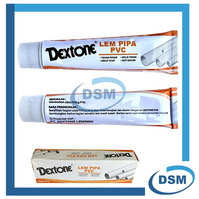 Jual DEXTONE TUBE LEM PIPA PVC 40 GRAM FITTING PARALON PEREKAT PRALON ...