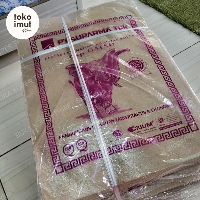 Jual kertas minyak cap gajah 250 lembar kertas pembungkus makanan - Kab ...