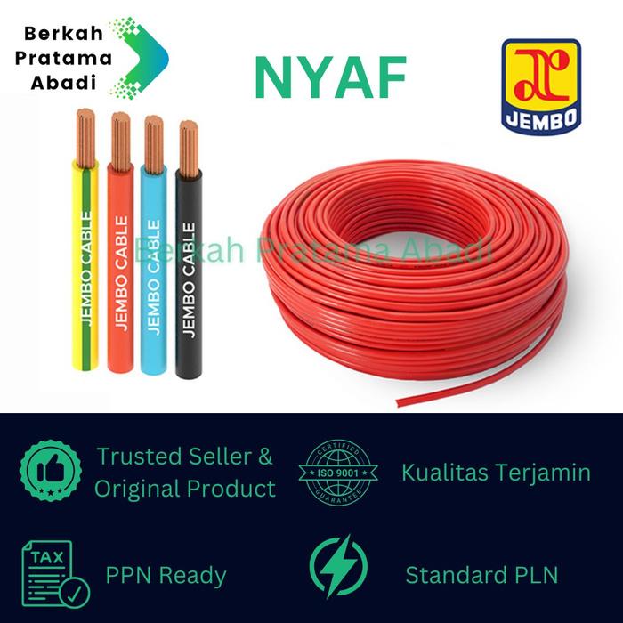 Jual Kabel Serabut Listrik JEMBO NYAF 0.75 mm 100 meter Hitam Merah Biru - Biru - Kab. Tangerang ...