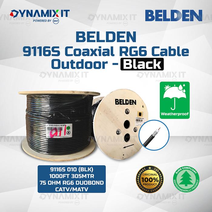 Jual Kabel Coaxial Belden RG6 (9116S) jual per Meter - 10 Meter - Kota Surabaya - DYNAMIX IT ...