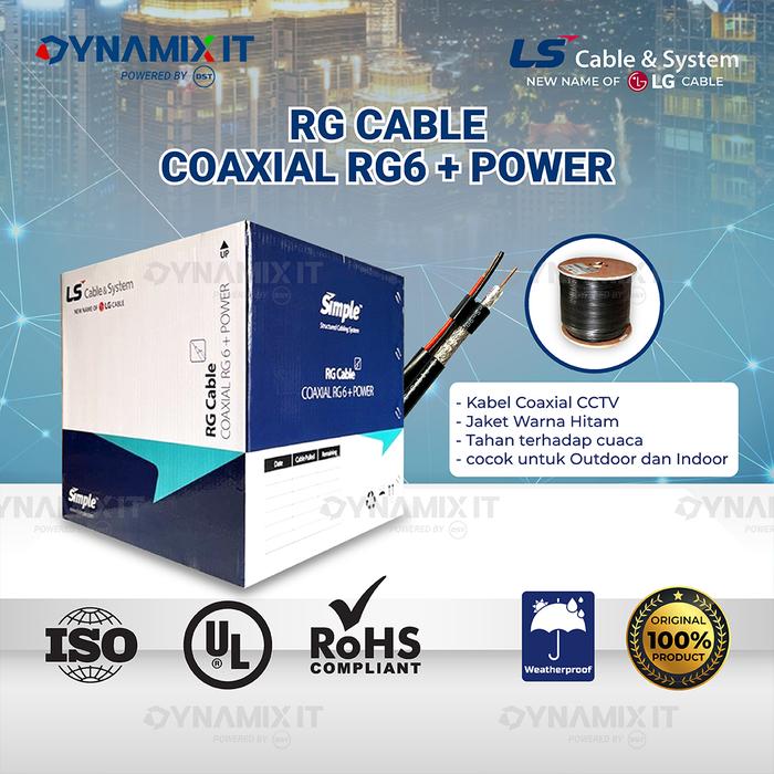 Promo Kabel Coaxial LS RG6+Power • Black • Outdoor CCTV Cicil 0% 3x ...