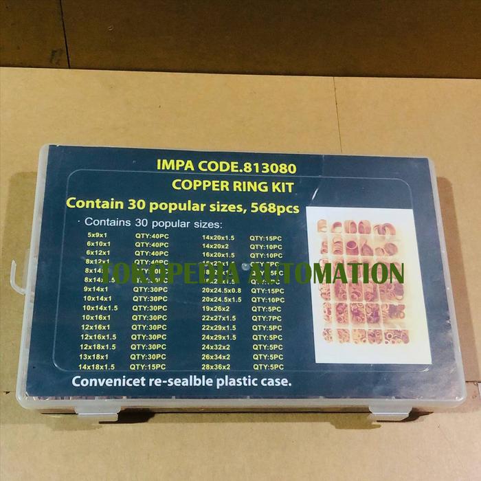 Jual Copper Washer Set / Cooper Ring Kit /Ring Tembaga 30 SIZES and 568 ...