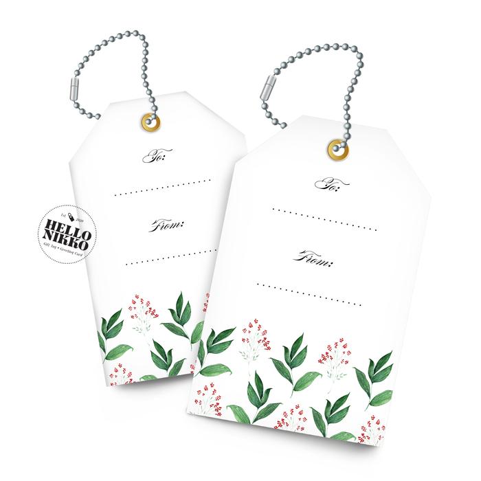 Jual Gift tag floral kartu ucapan kado sticker hamper parcel box dus ...