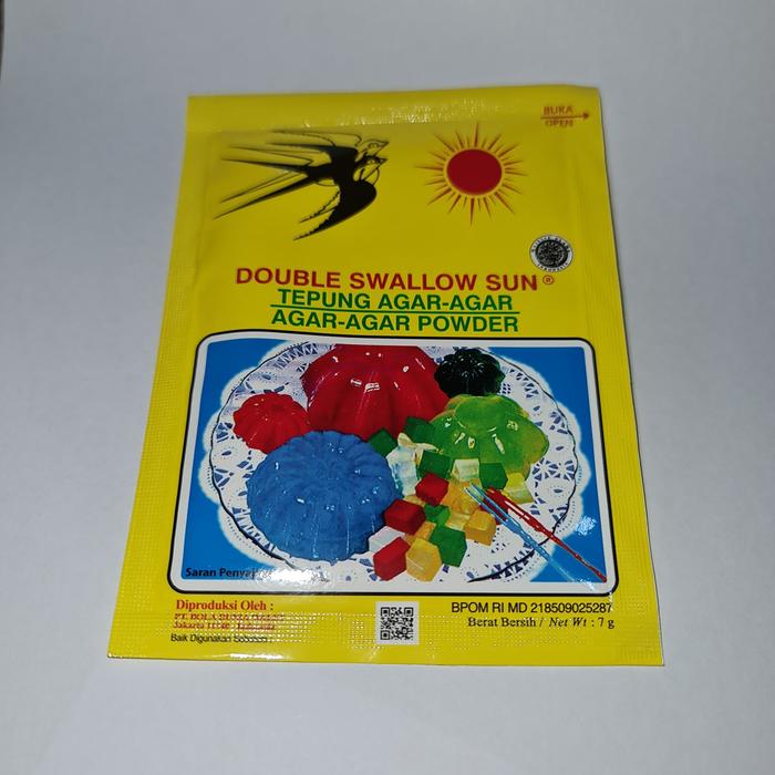 Jual agar agar DOUBLE SWALLOW SUN / agar powder cap dua walet sachet ...