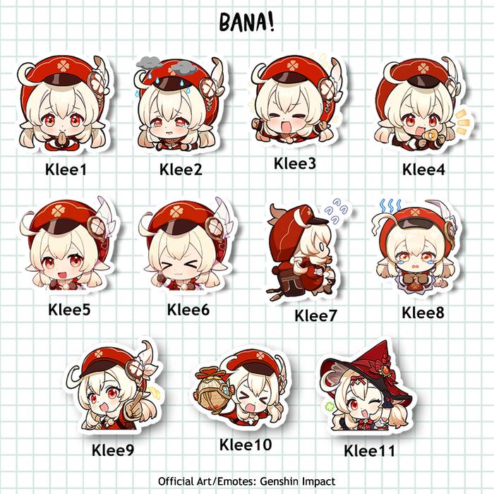 Jual Stiker Genshin Impact KLEE SATU PAKET Vinyl Waterproof | BANA ...