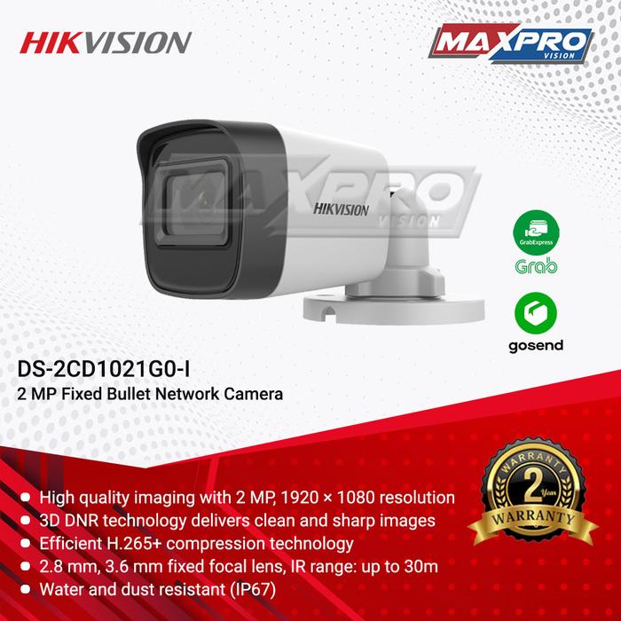Promo DS-2CD1021G0-I - HIKVISION IP CAMERA 2MP FIXED BULLET CAMERA - Jakarta Barat - Maxpro ...