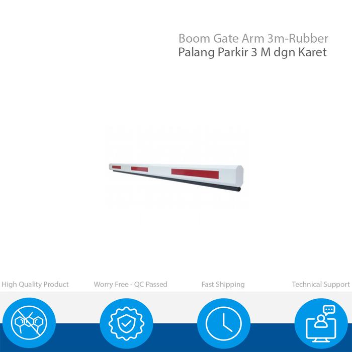 Jual Boom Gate Palang Parkir Barrier Gate arm 3 meter KARET HITAM ...