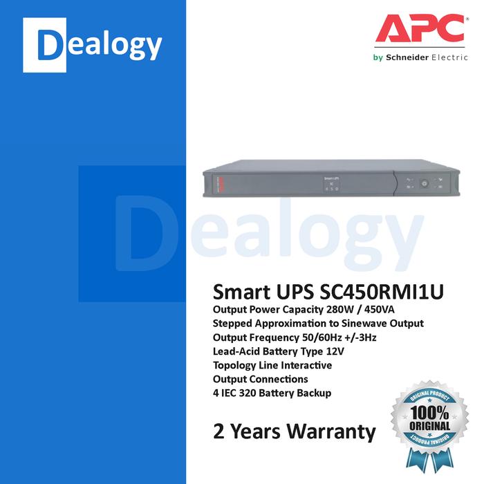 Jual UPS APC SMART UPS 450VA 280W SC450RMI1U RACKMOUNT - Kota Surabaya - Dealogy Online ...