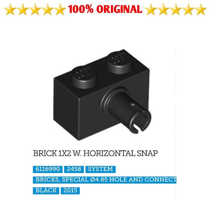 Jual Lego Part 44865 Brick, Modified 1x2 with Pin and Bottom Stud ...
