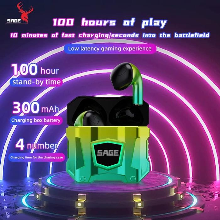 Promo ORIGINAL TWS SAGE G05 Headset Bluetooth gaming kabel type - c ...