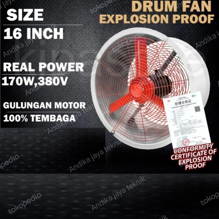 Jual Blower Drum Explosion Proof Axial Fan 16 Inch 380v - Jakarta Barat ...