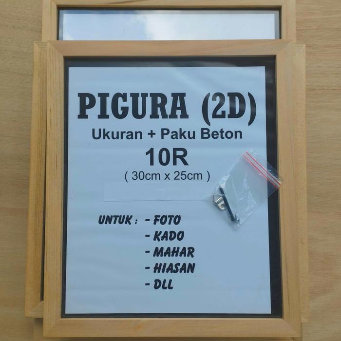 Jual pigura kayu (2D) ukuran 10 R 30× 25 + kaca Acrilik anti pecah ...
