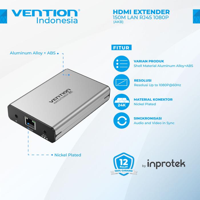 Promo Vention HDMI Extender over LAN Cable RJ45 HDMI KVM 150M Full HD ...