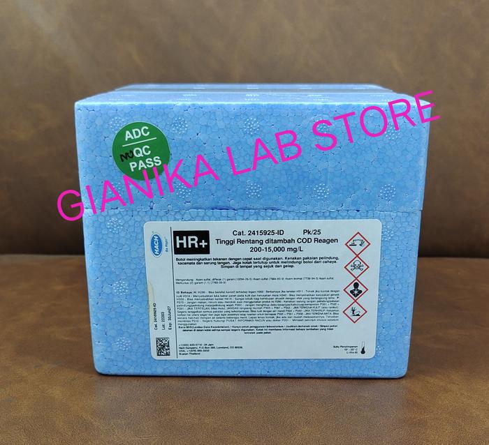 Jual HACH 2415925 COD Reagent HR Plus Digestion Vials 200-15.000 ppm pk ...