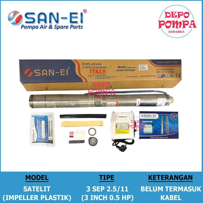 Jual Pompa Air Satelit SAN EI 3 INCH 0.5 HP / Satelit 1/2 HP TANPA KABEL - Jakarta Utara - SUPER ...