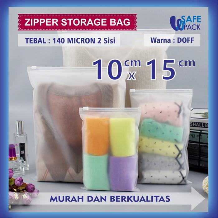 Jual packaging zipper storage bag pouch organizer ziplock 10x15 140 ...