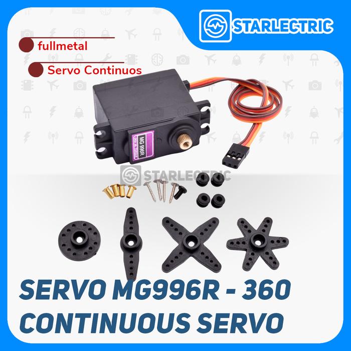 Jual Motor Servo MG996R Continuous 360 Degree MG996 996 Full metal Gear ...