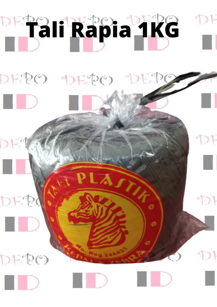 Jual Tali Rapia 1KG/Tali Rafia Rafiah Rapiah / Tali Plastik Hitam 1000 ...