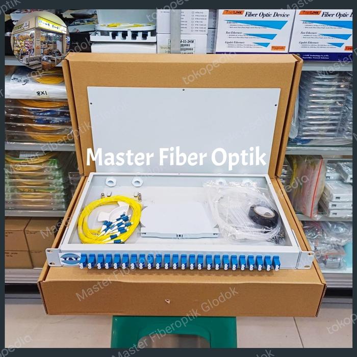 Jual OTB RACKMOUNT 24 CORE LC UPC SINGLEMODE LENGKAP PIGTAIL ODF 24 ...
