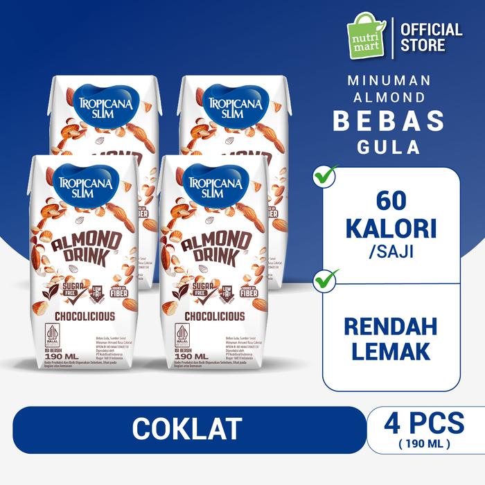 Promo Tropicana Slim Almond Drink 190ml (4 pcs) - Ready to Drink Cokelat - Jakarta Utara ...