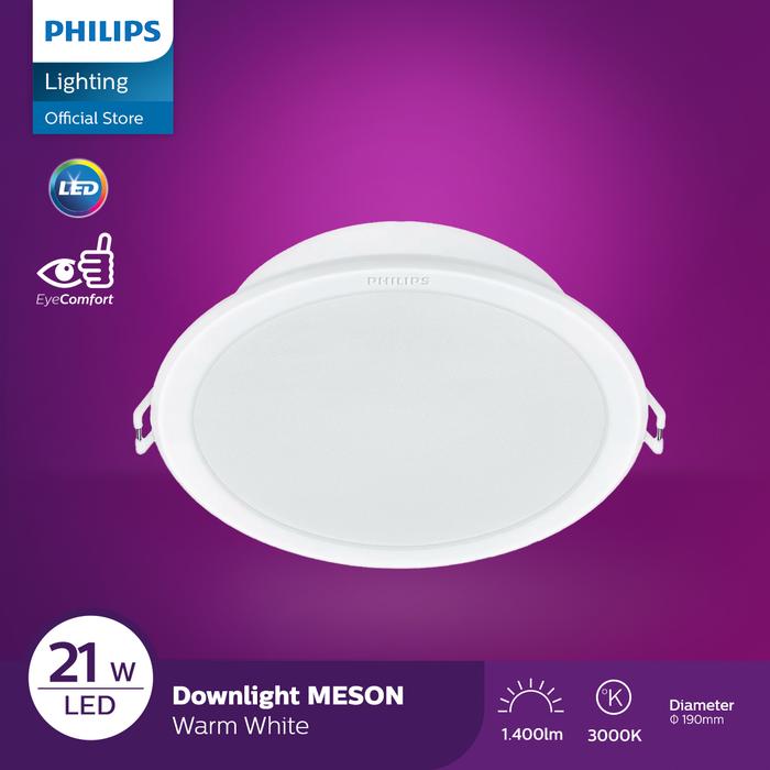 Jual Lampu Philips Downlight 59469 Meson D175 21W 30K Kuning G5 ...