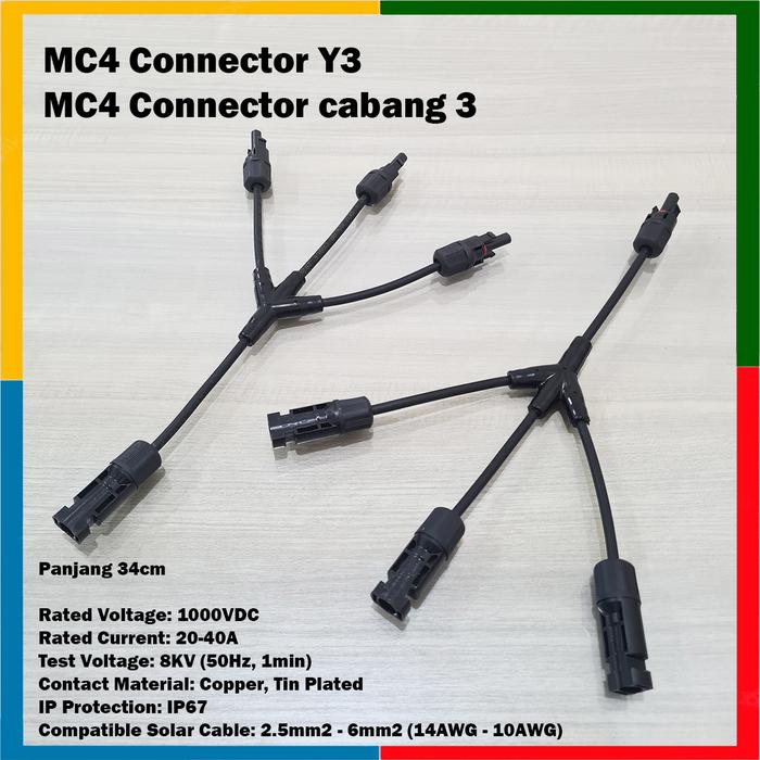 Jual Mc4 connector solar cable cabang 3 Y3 - Jakarta Utara - PV EXMB | Tokopedia