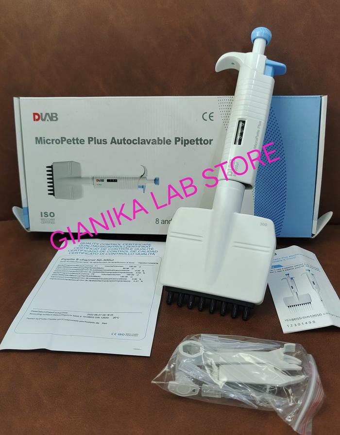 Jual DLAB Micropipette 8 channel 5 - 50 uL mikropipet plus 8 channel ...