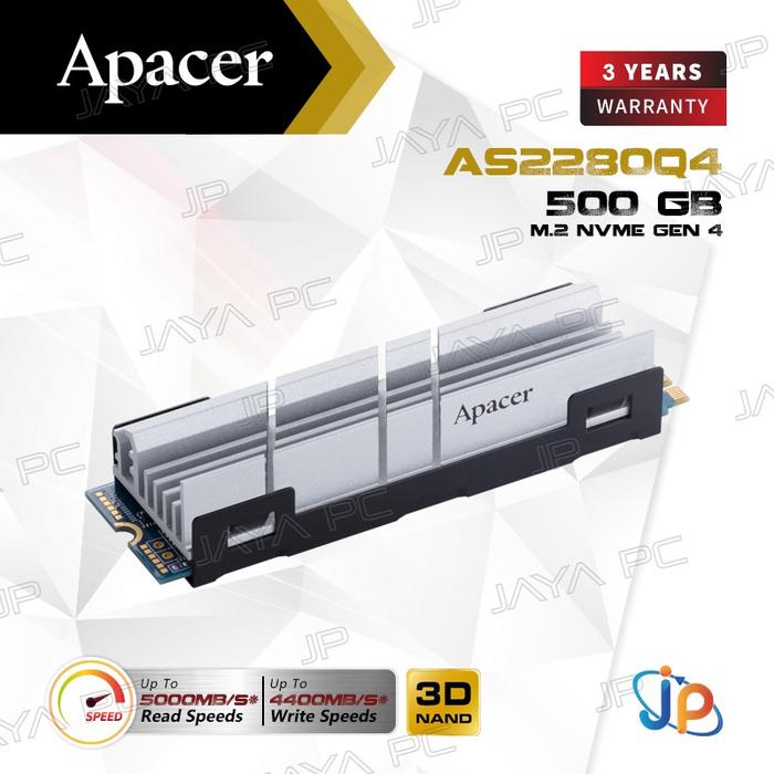 Promo SSD Apacer AS2280Q4 Heatsink M.2 2280 Pcie Gen4 Nvme 500GB - M2 500 GB Cicil 0% 3x ...
