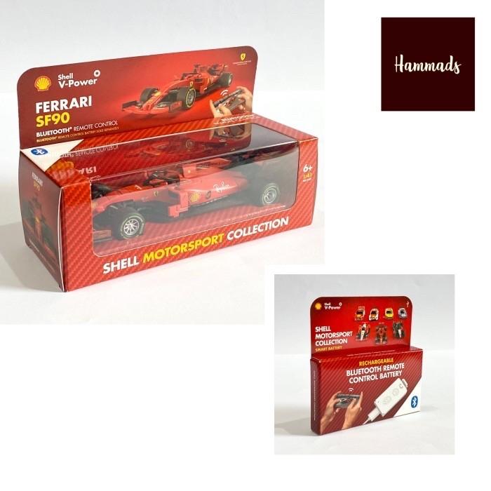 Jual SHELL x BURAGO DIECAST MINIATURE 1/41 FERRARI SF90 + BATTERY - Kab ...