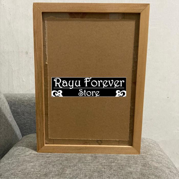 Jual Bingkai/Pigura/Frame Kayu 3D [A4 30x21 cm, single akrilik, glossy ...