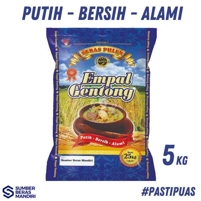 Jual BERAS PUTIH PULEN Cap EMPAL GENTONG 5KG - Kota Cirebon - Sumber ...