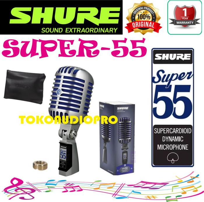 Jual Shure Super 55 Deluxe Dynamic Vocal Microphone Supercardioid ...