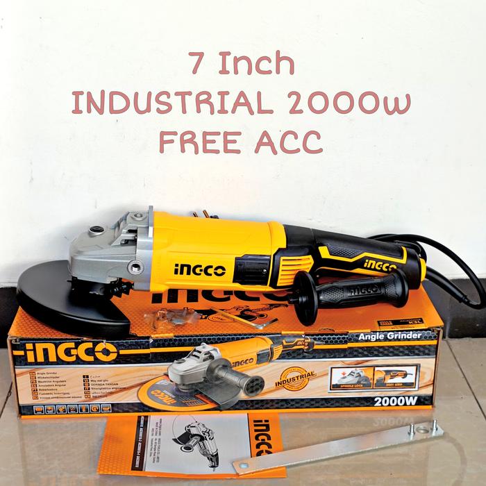 Jual Angle Grinder 7" Inch Listrik INGCO AG200018 Mesin Gerinda Tangan ...