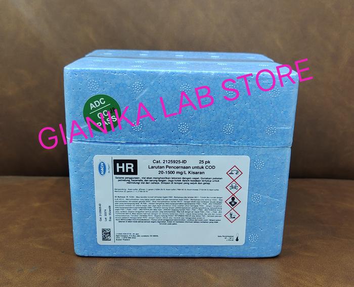 Jual HACH 2125925 COD Reagent HR Digestion Vials 20-1500 ppm 25/pk ...